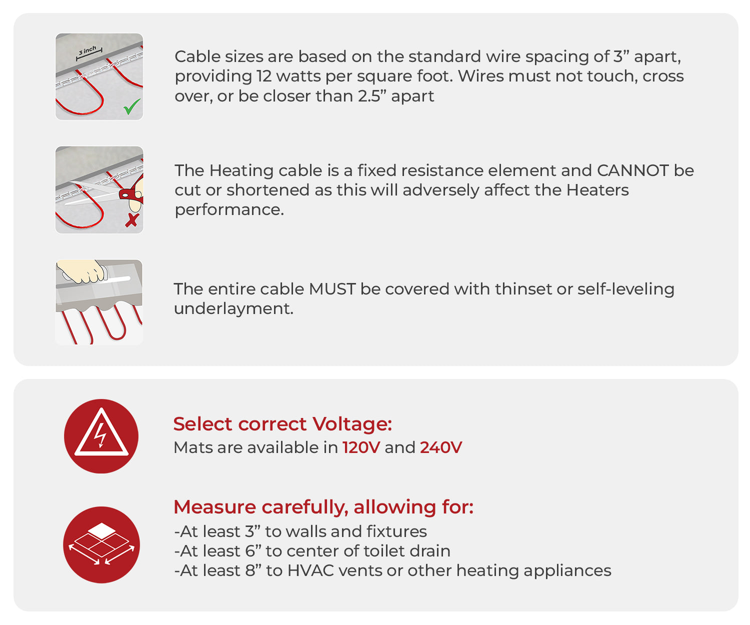 LuxHeat Radiant Floor Heating Cable System with Fixing Strips & WiFi ...