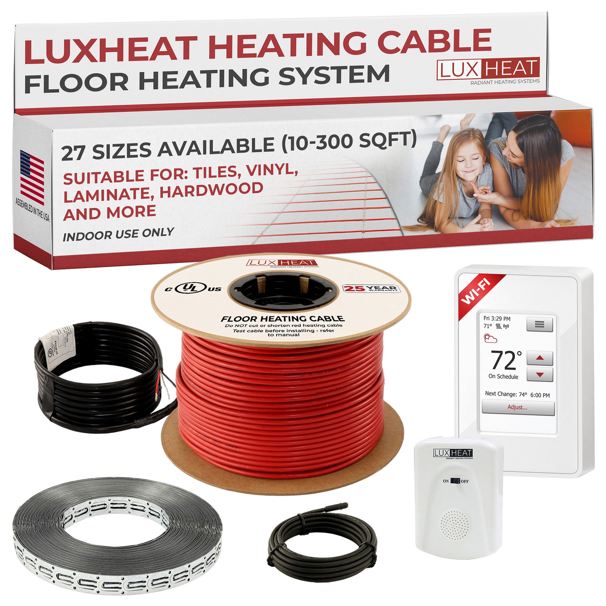 LuxHeat Radiant Floor Heating Cable System with Uncoupling Membrane ...