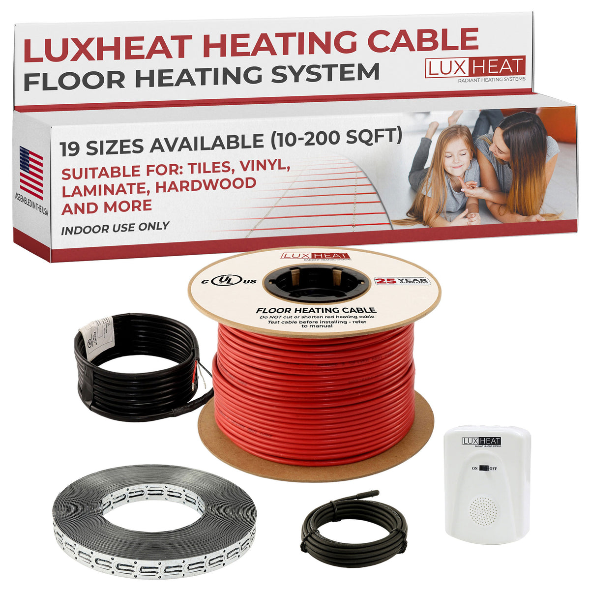 LuxHeat Radiant Floor Heating Cable System with Uncoupling Membrane ...